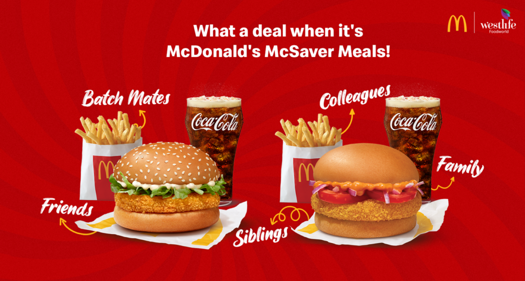 Catching up over lunch? Make it a McDonald’s McSaver Meal at ₹149 only ...